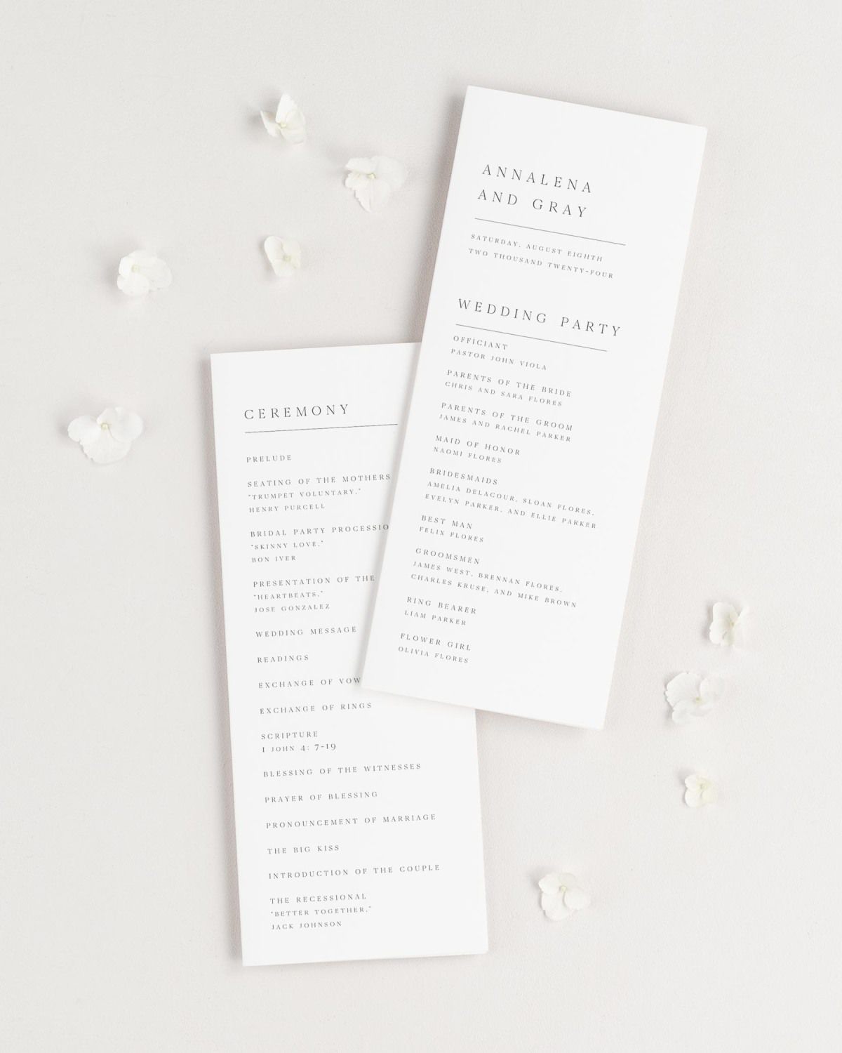 Annalena Wedding Programs | Shine Wedding Invitations