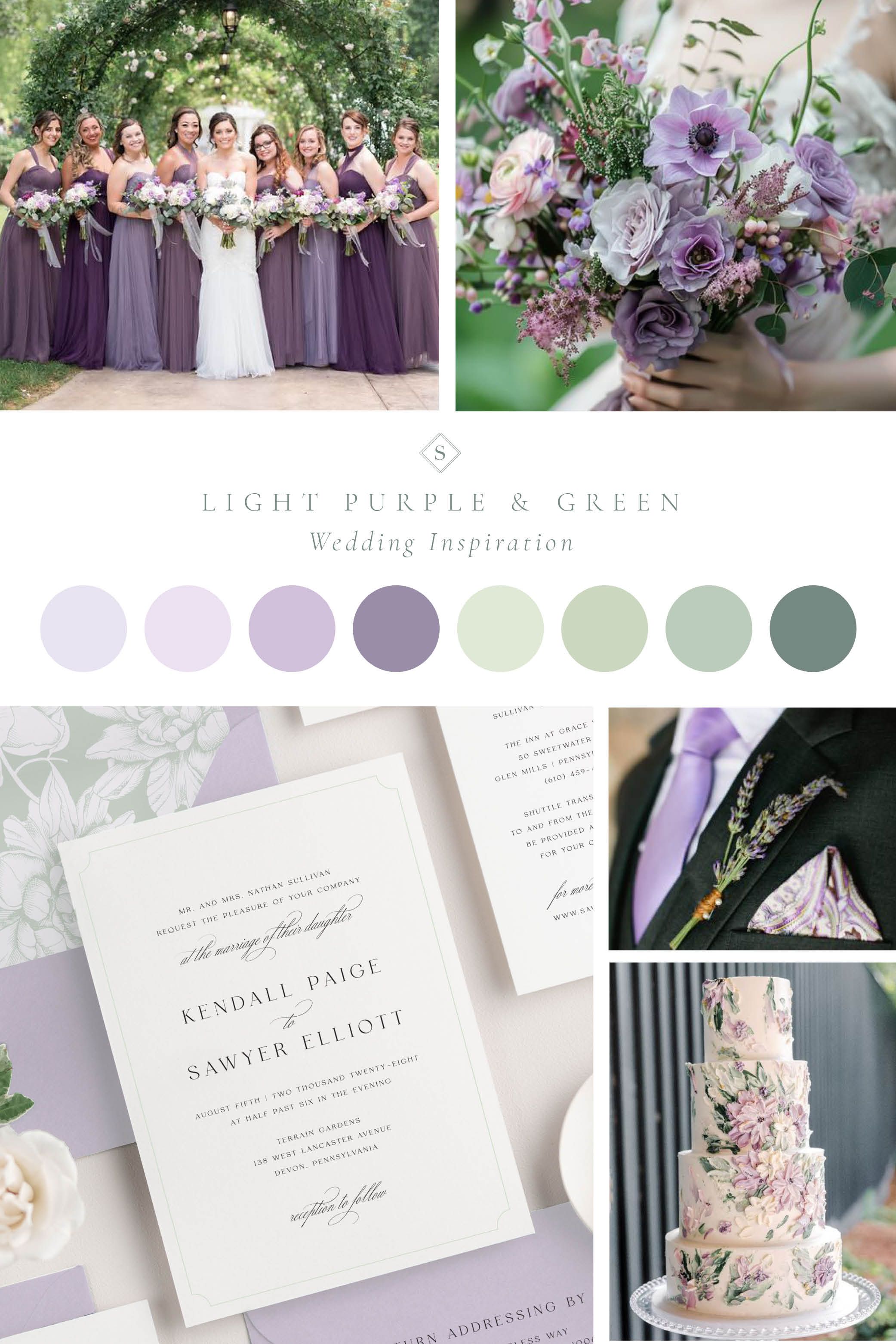 Purple And Dark Green Wedding Ideas