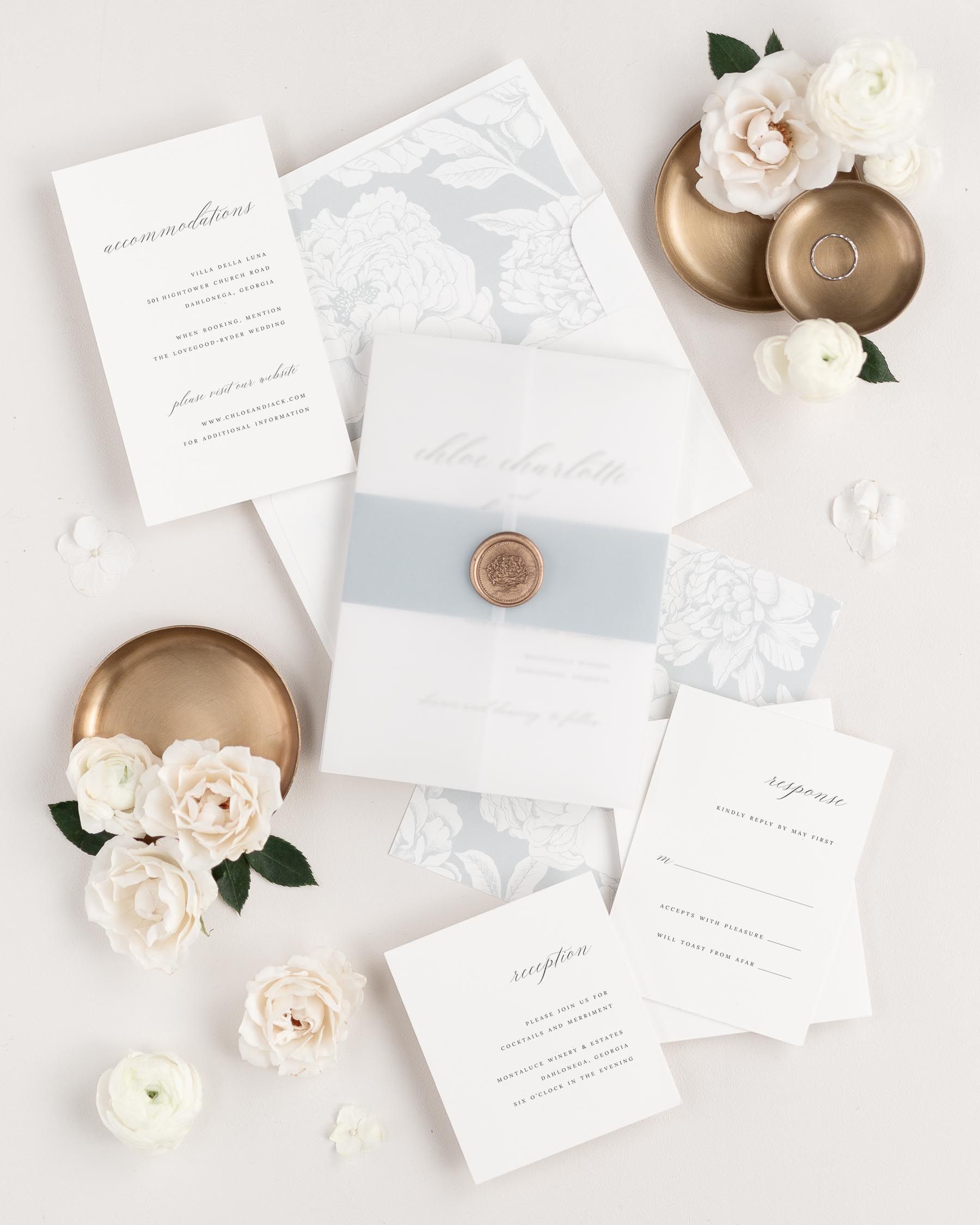 romantic invitations with a playful script in cloud | Shine Wedding ...