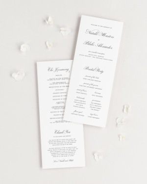 Classic Script Wedding Programs | Shine Wedding Invitations