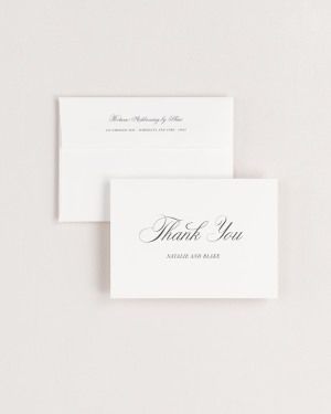 Classic Script Wedding Thank You Cards | Shine Wedding Invitations