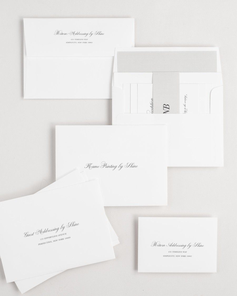 Classic Script Wedding Invitations | Shine Wedding Invitations