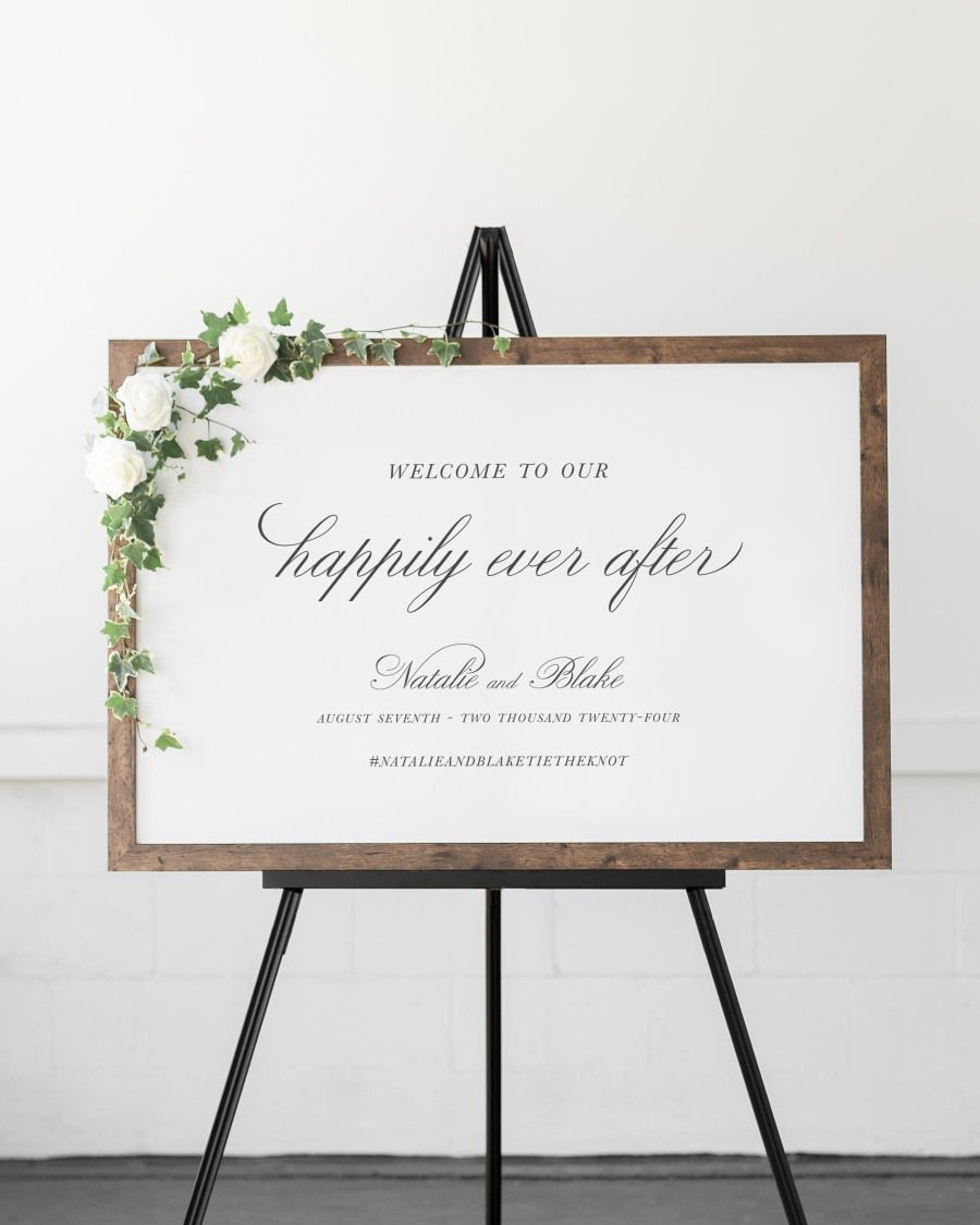 Classic Script Welcome Signs | Shine Wedding Invitations