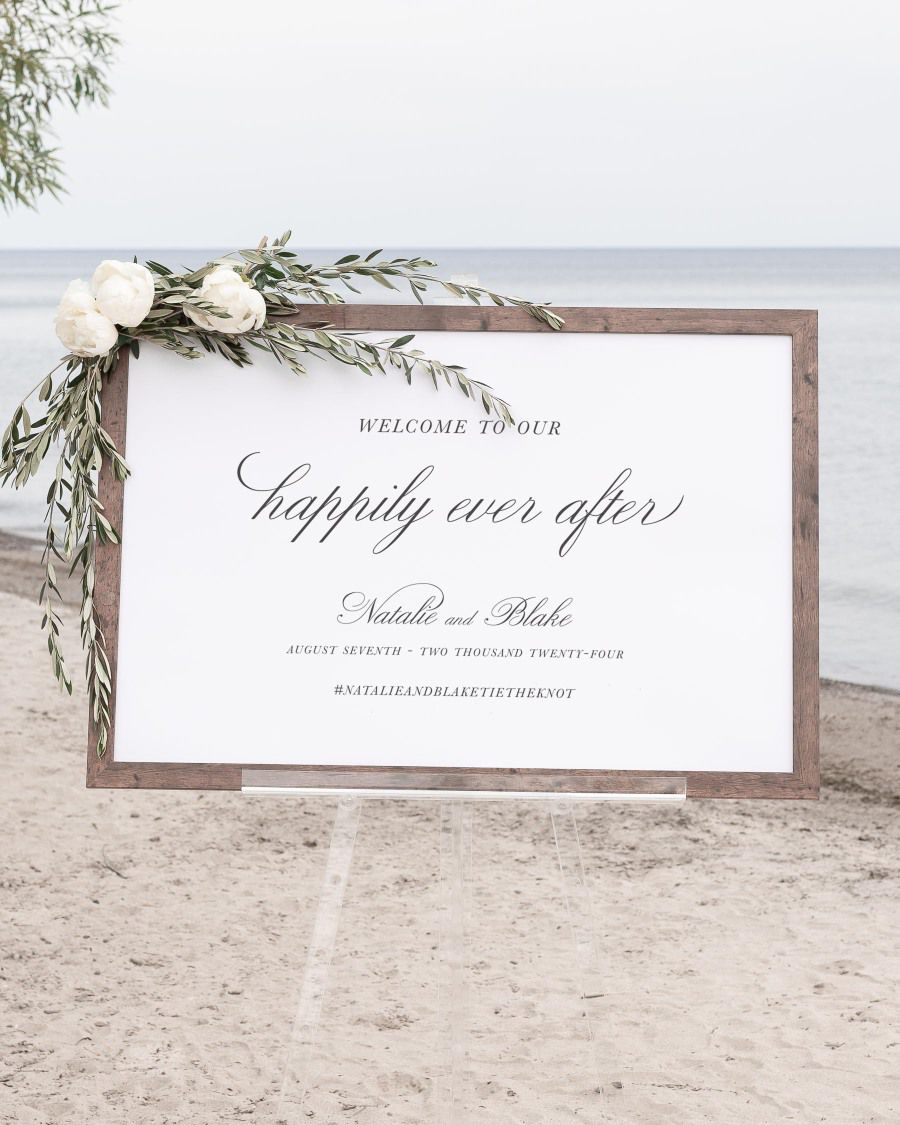 Classic Script Welcome Signs | Shine Wedding Invitations