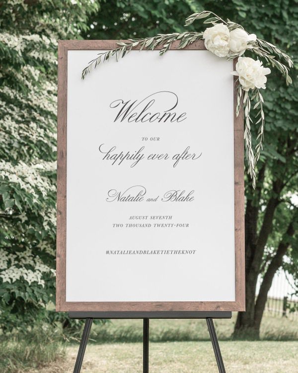 Classic Script Welcome Signs | Shine Wedding Invitations