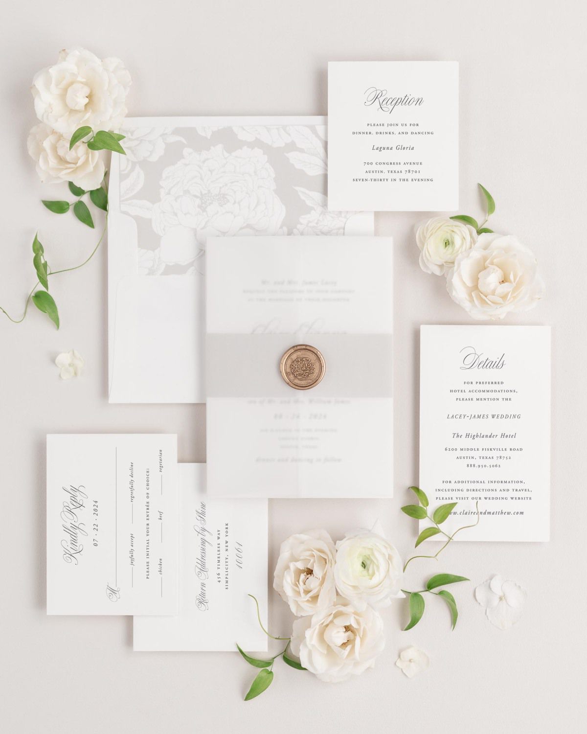 Garden Elegance Wedding Invitations | Shine Wedding Invitations