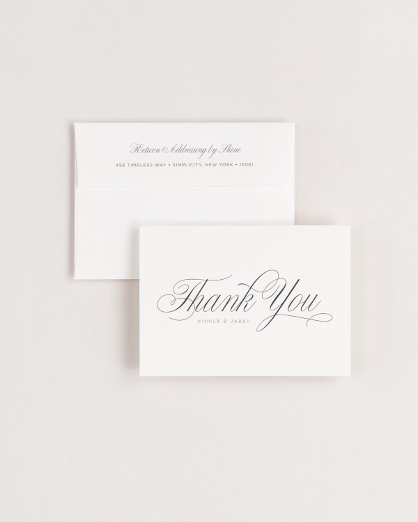 Garden Script Wedding Thank You Cards | Shine Wedding Invitations