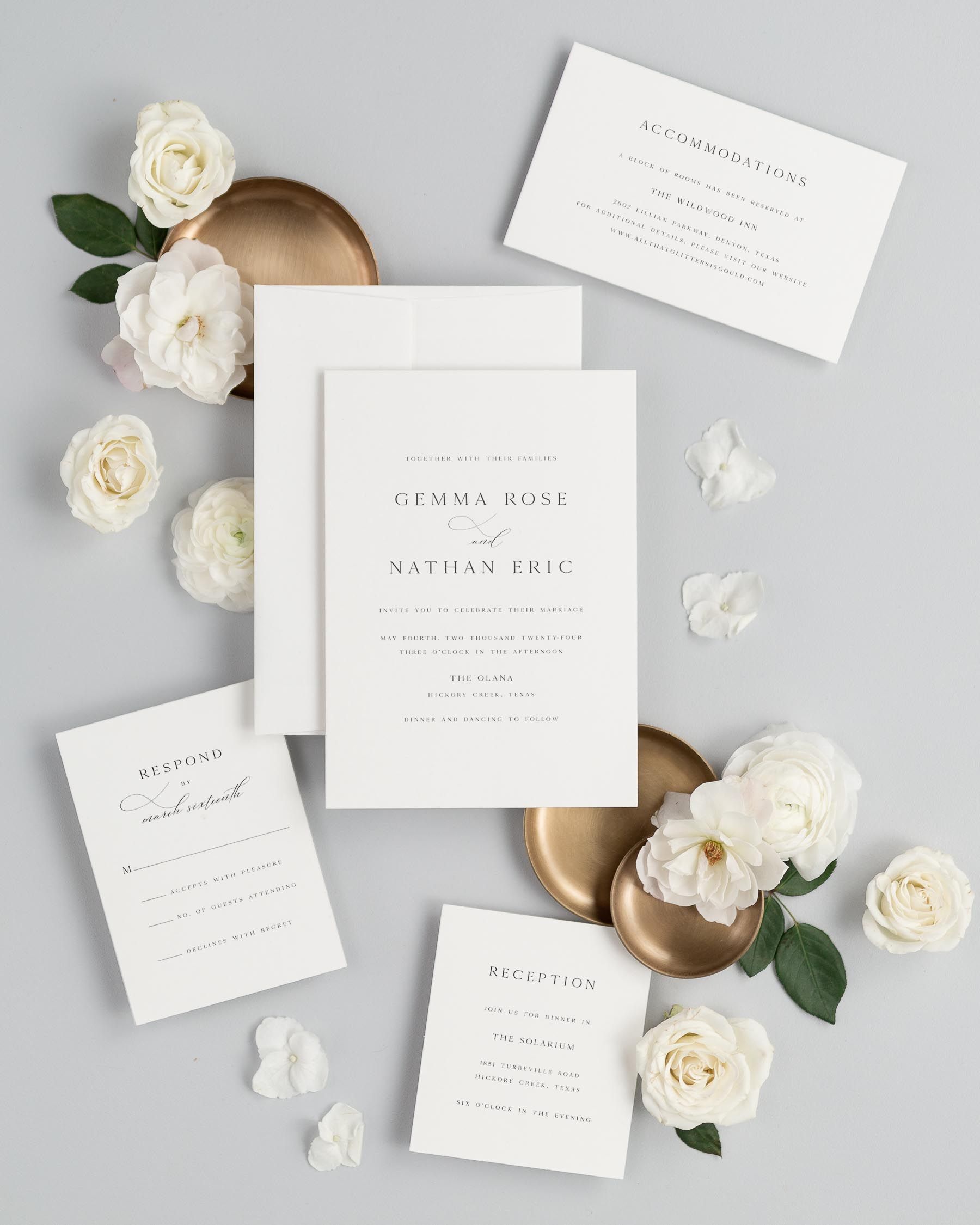 Refined Stationery That is Simple and Timeless | Shine Wedding Invitations