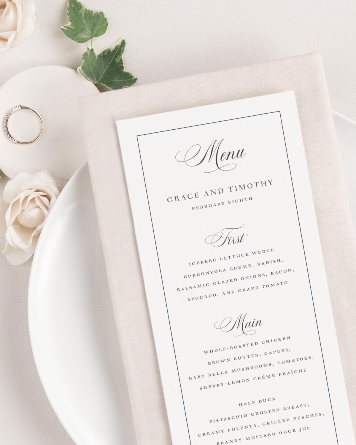 Wedding Menus | Shine Wedding Invitations