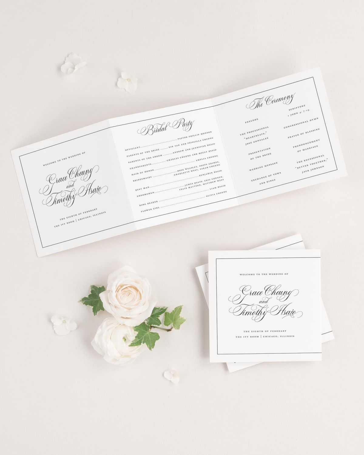 Grace Wedding Programs | Shine Wedding Invitations