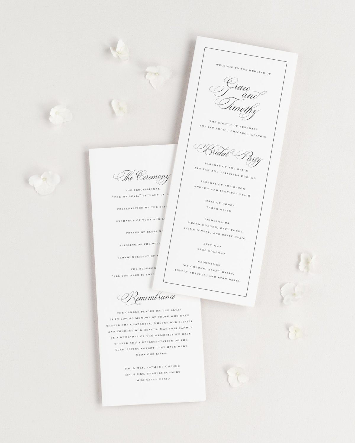 Grace Wedding Programs | Shine Wedding Invitations