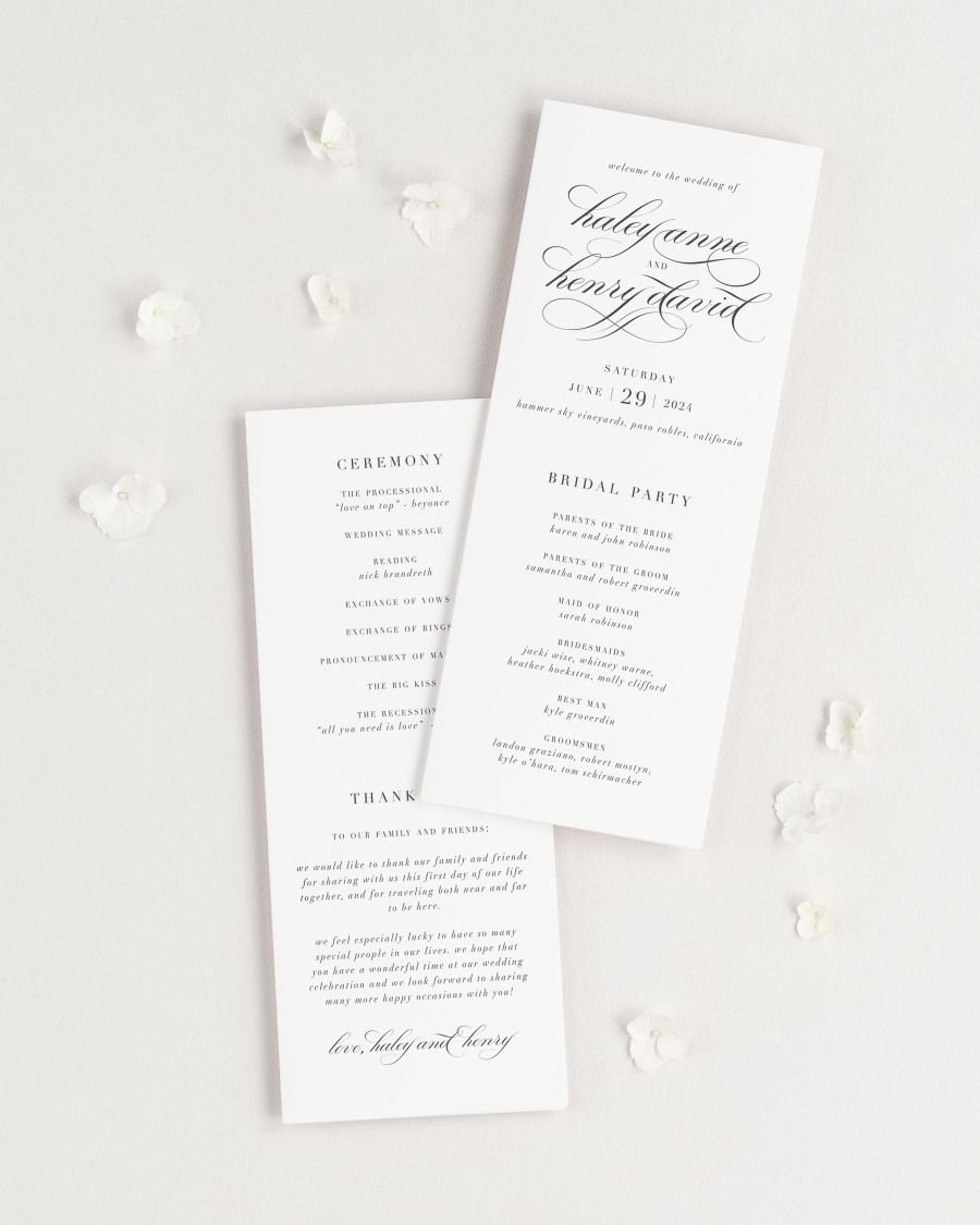 Haley Wedding Programs | Shine Wedding Invitations