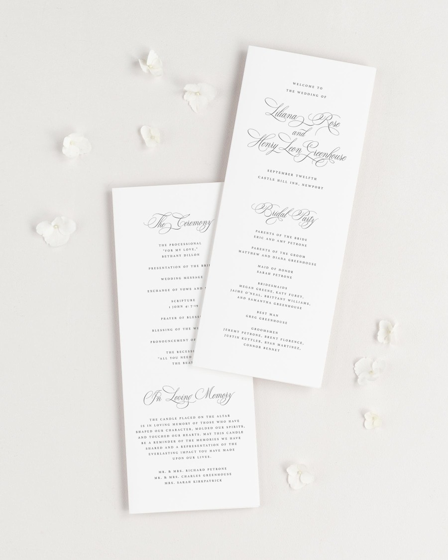 Liliana Wedding Programs | Shine Wedding Invitations