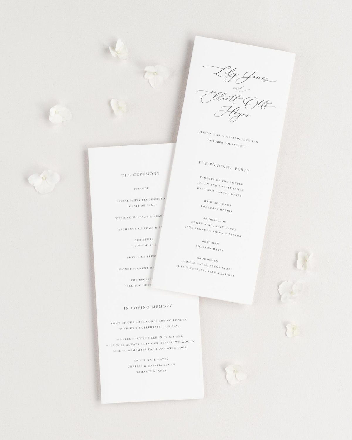 Lily Wedding Programs | Shine Wedding Invitations