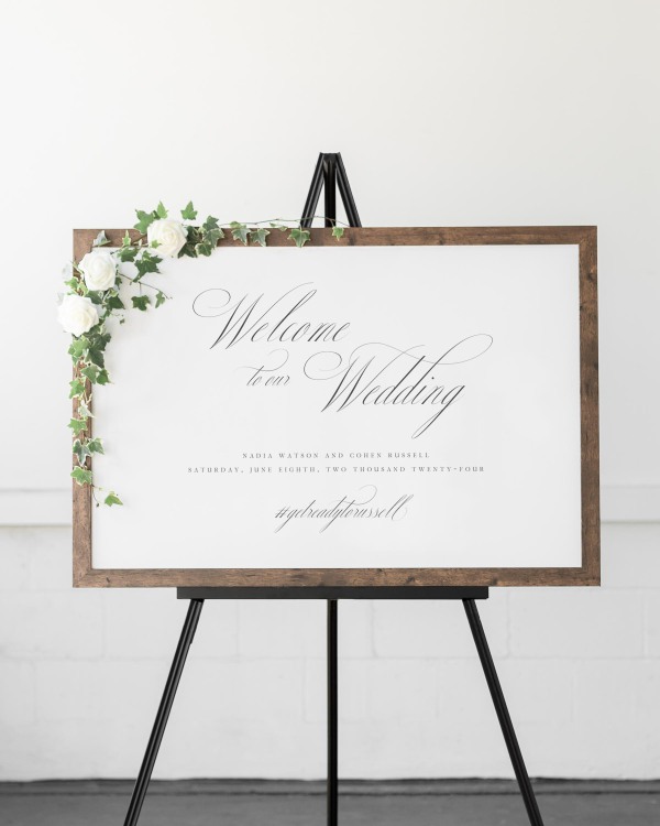 Nadia Welcome Signs | Shine Wedding Invitations