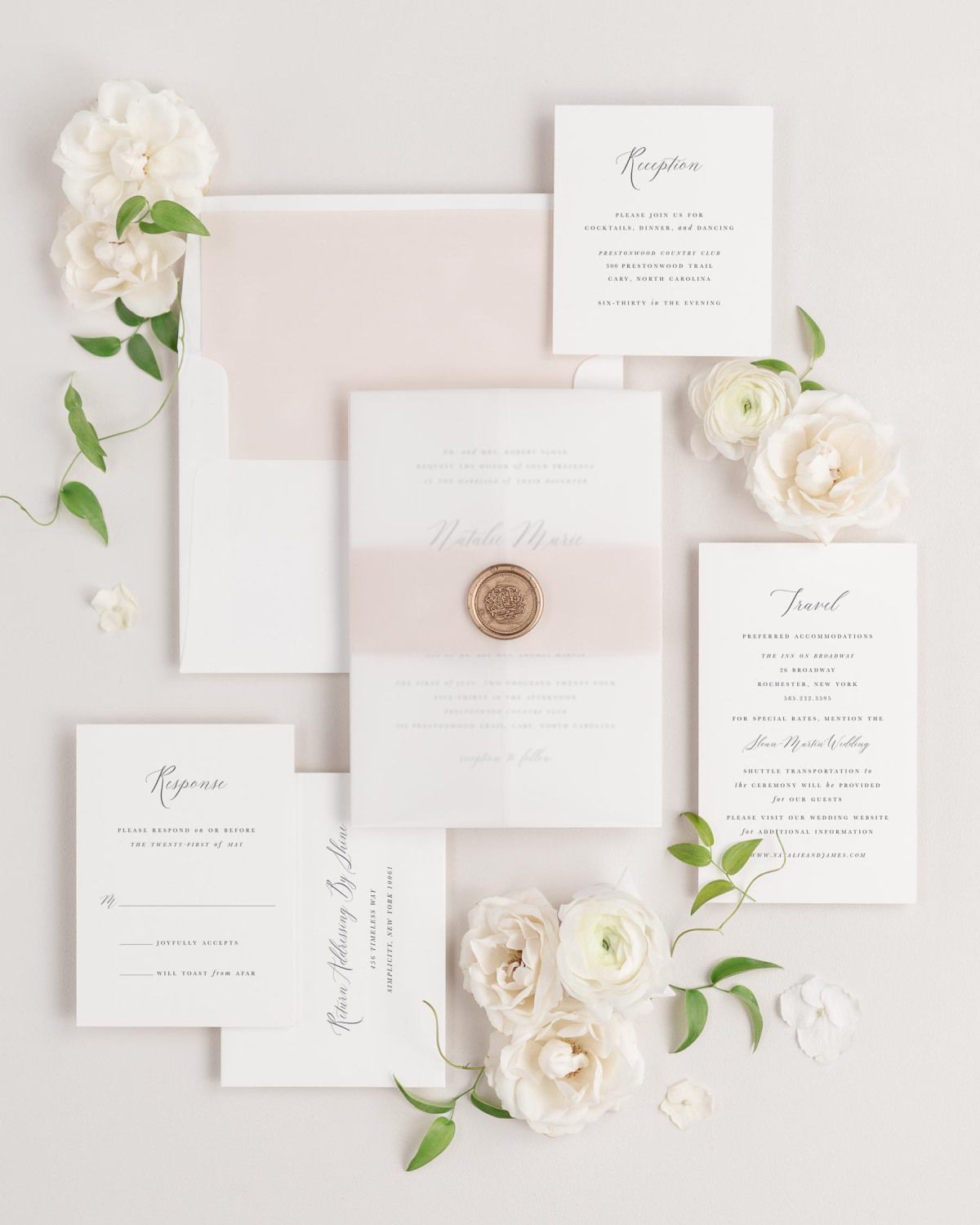 Natalie Wedding Invitation Collection | Complete Wedding Stationery ...