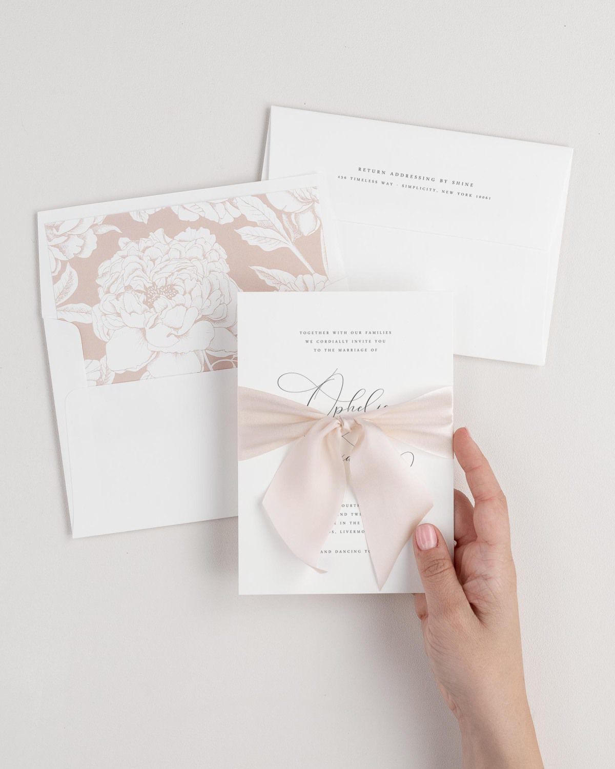Ribbon Wedding Invitations | Shine Wedding Invitations