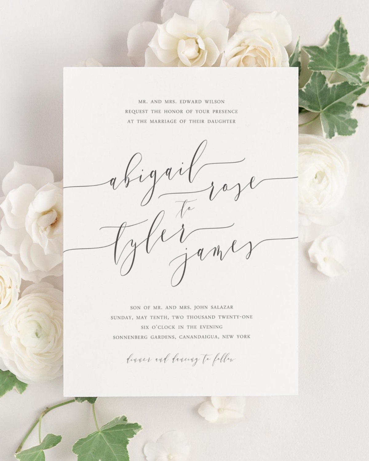 The Romantic Calligraphy Collection | Shine Wedding Invitations