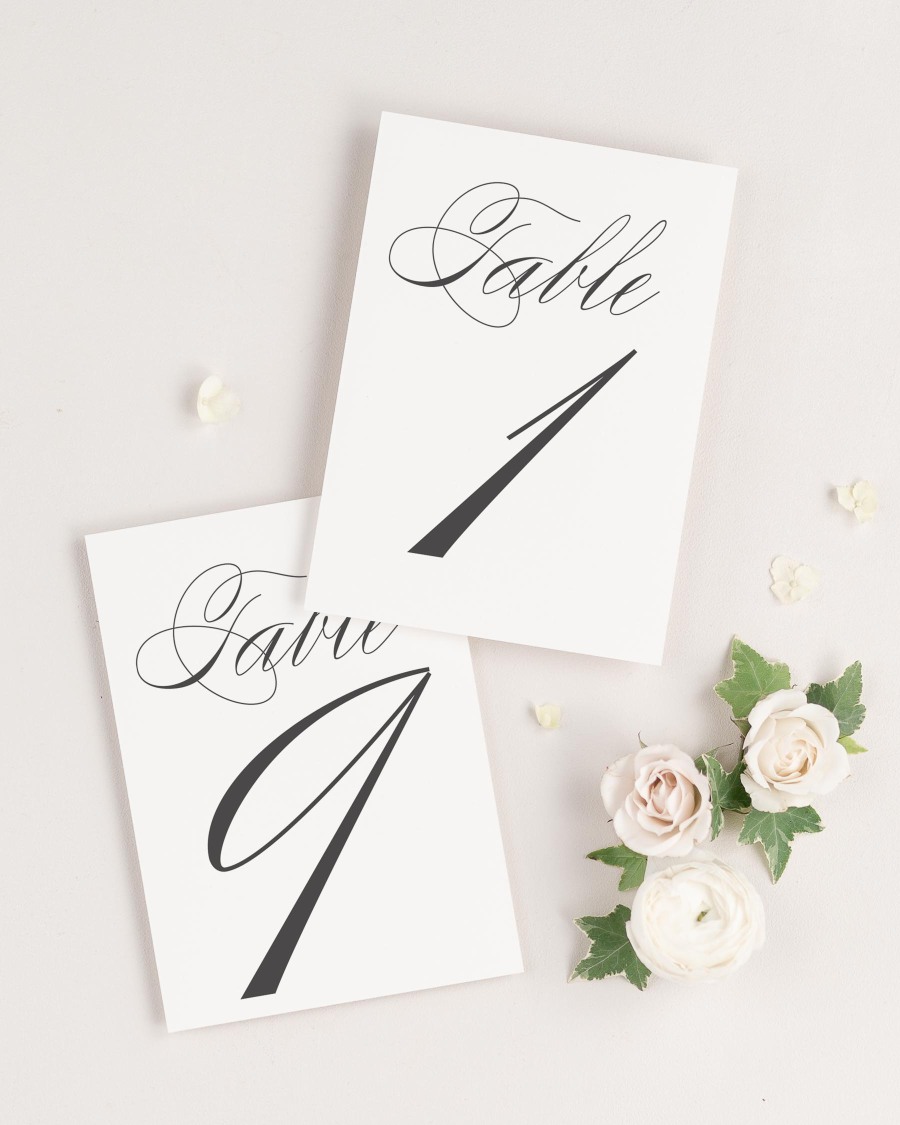 Script Elegance Table Numbers | Shine Wedding Invitations
