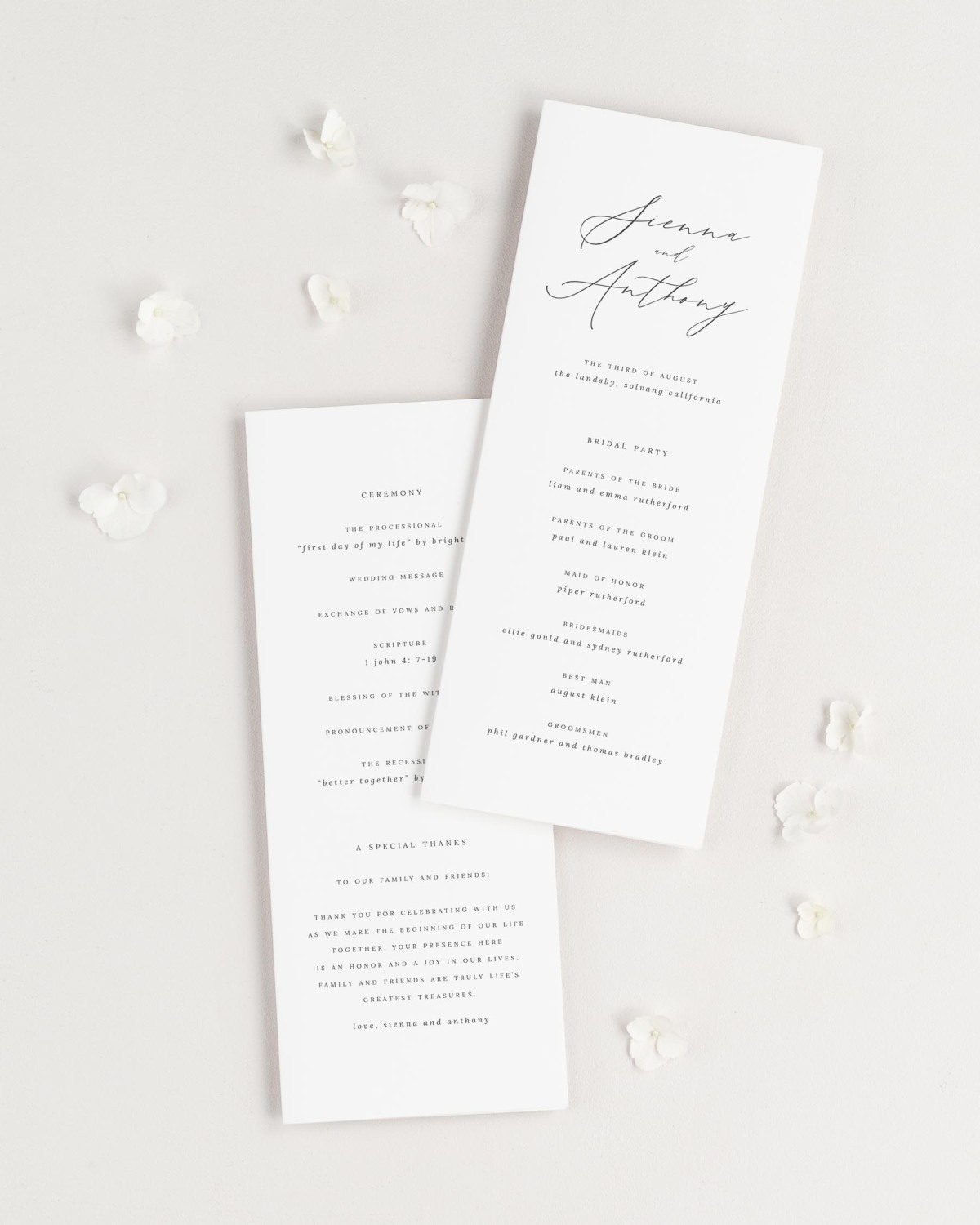 Sienna Wedding Programs | Shine Wedding Invitations