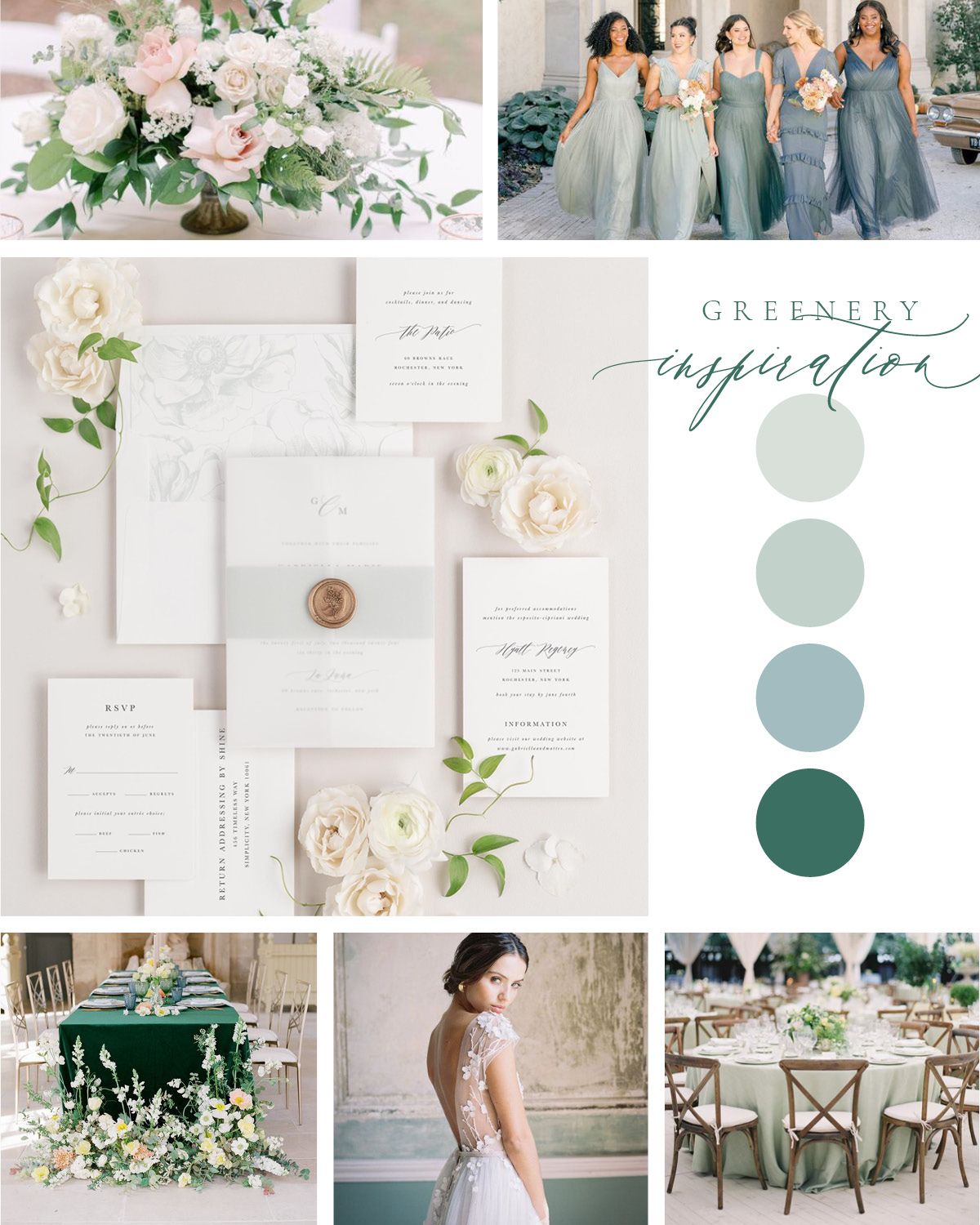 Simple Greenery Wedding Inspiration | Shine Wedding Invitations