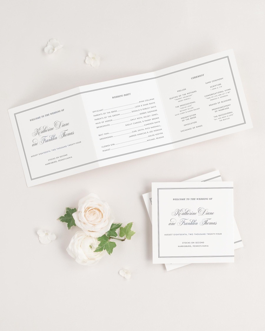 Simply Classic Wedding Programs | Shine Wedding Invitations
