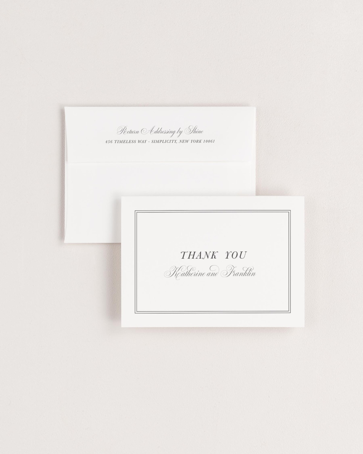 Simply Classic Wedding Thank You Cards | Shine Wedding Invitations