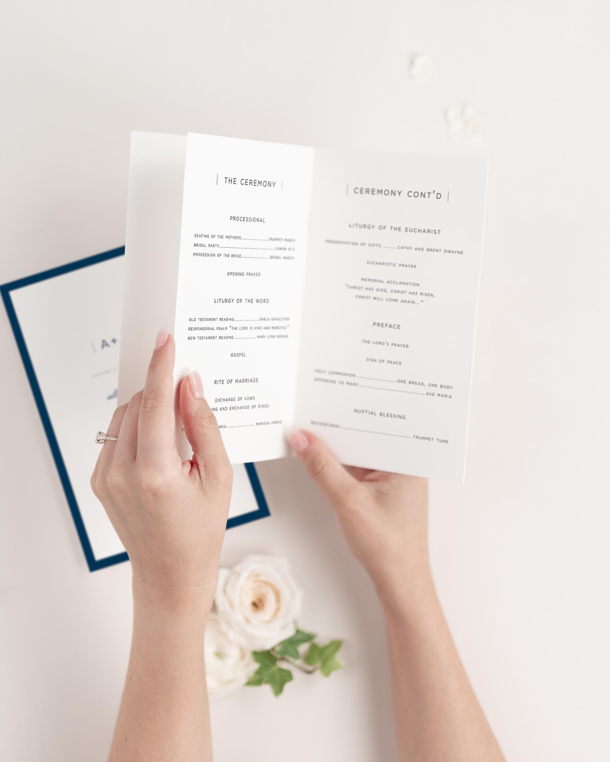 Sophisticated Modern Wedding Programs | Shine Wedding Invitations