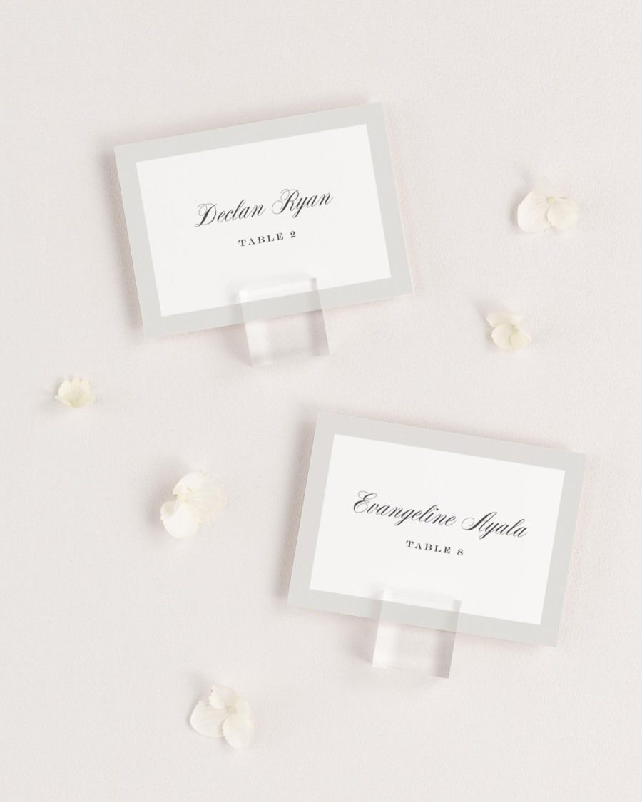 Upscale Monogram Place Cards | Shine Wedding Invitations