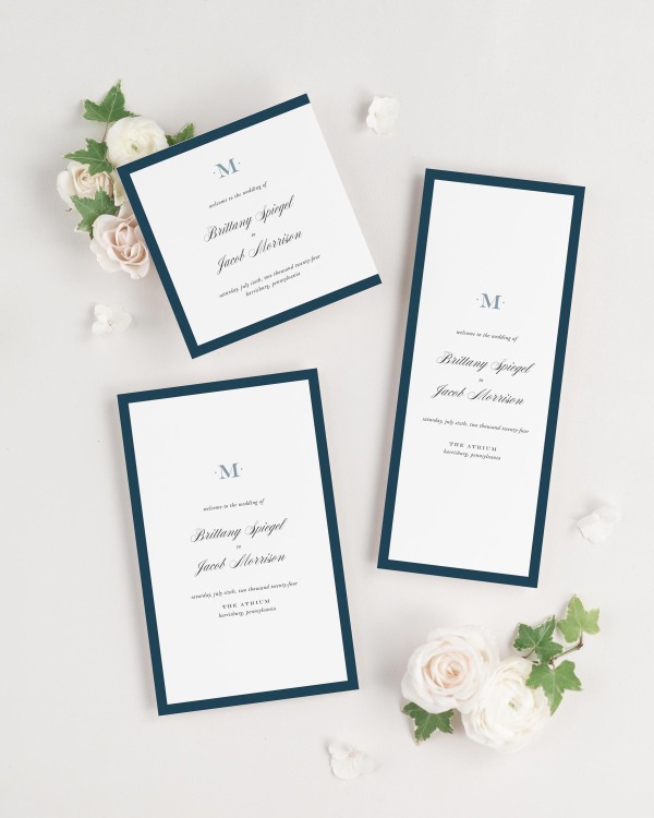 Upscale Monogram Wedding Invitations | Shine Wedding Invitations