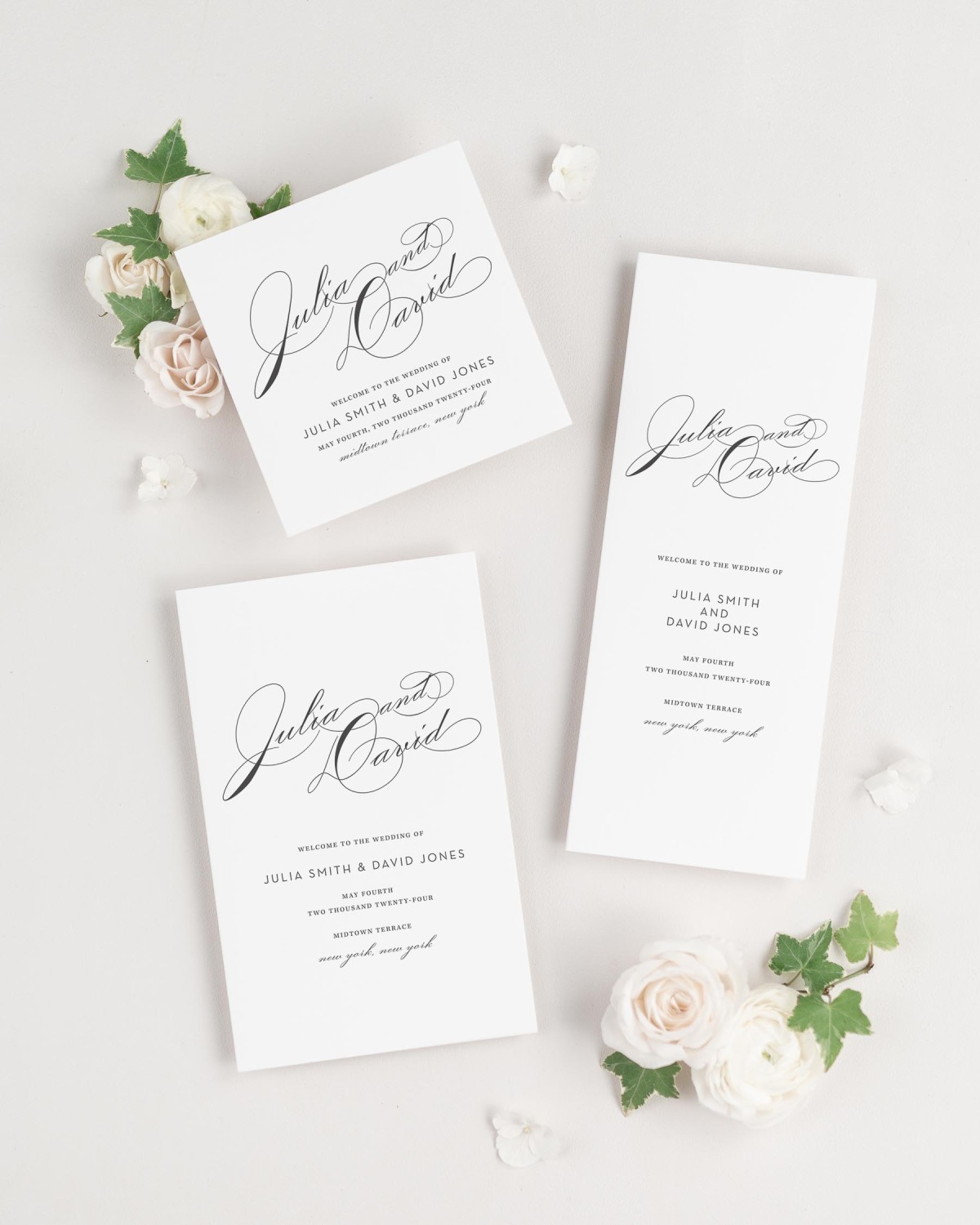 Vintage Glam Wedding Programs | Shine Wedding Invitations