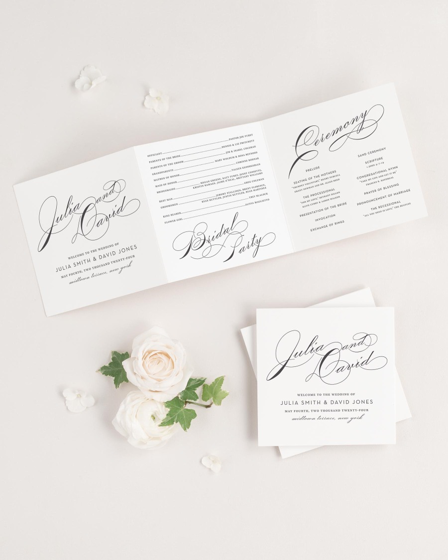Vintage Glam Wedding Programs | Shine Wedding Invitations