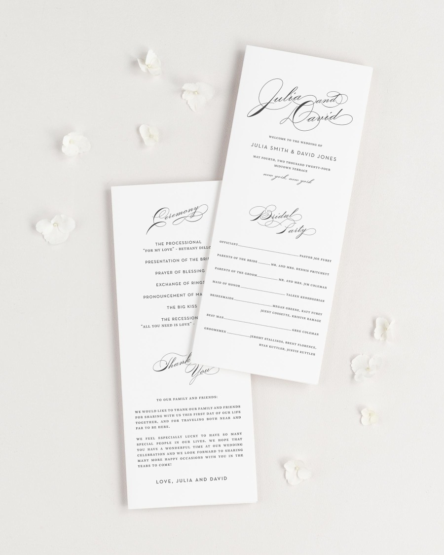 Vintage Glam Wedding Programs | Shine Wedding Invitations