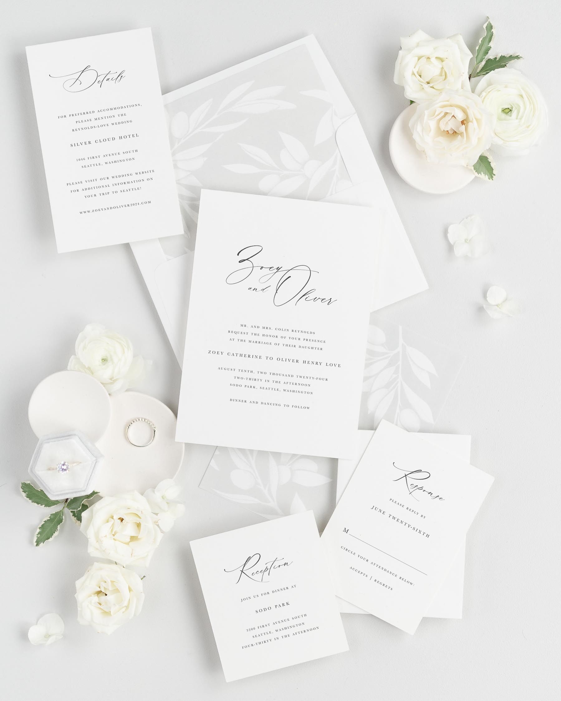 Soft Gray Wedding Invitations with Modern Calligraphy | Shine Wedding ...