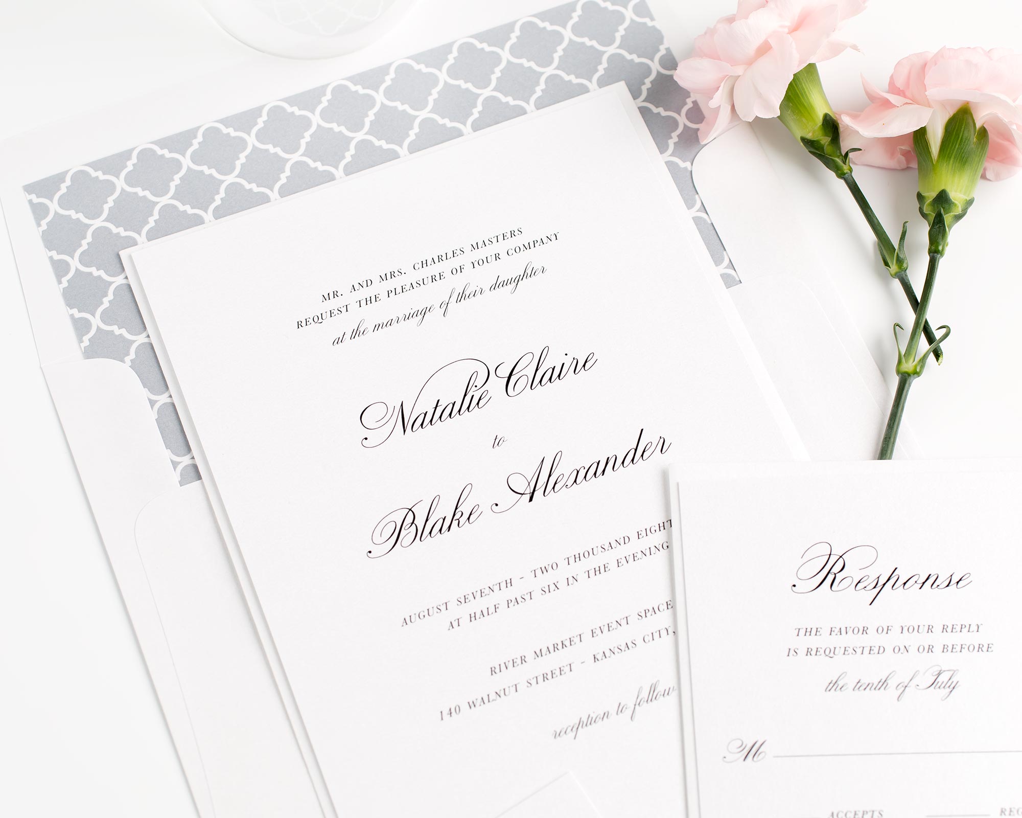 Classic Script Wedding Invitations | Shine Wedding Invitations