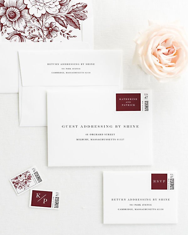 Modern and Romantic Ribbon Wedding Invitations | Shine Wedding Invitations
